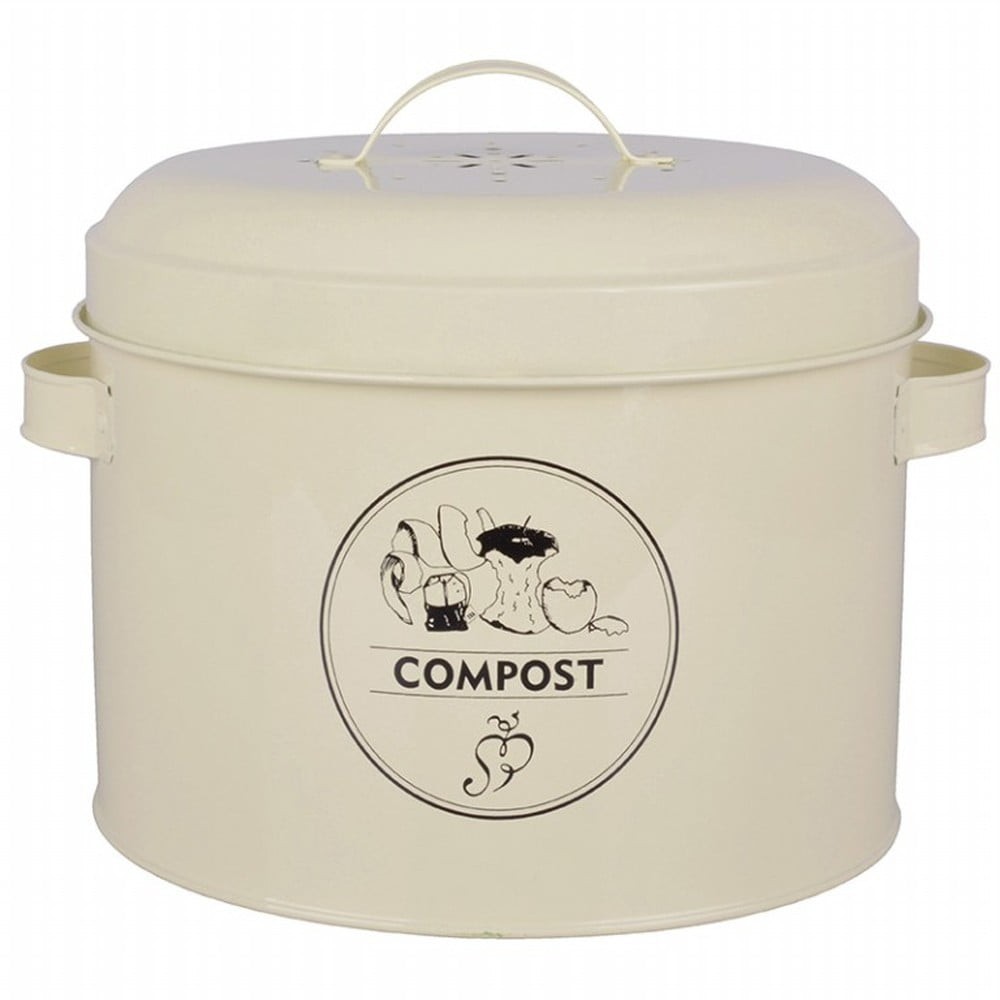 Vanilková dóza na bioodpad s víkem Compost - Ø 23*27*21cm | LaHome.cz